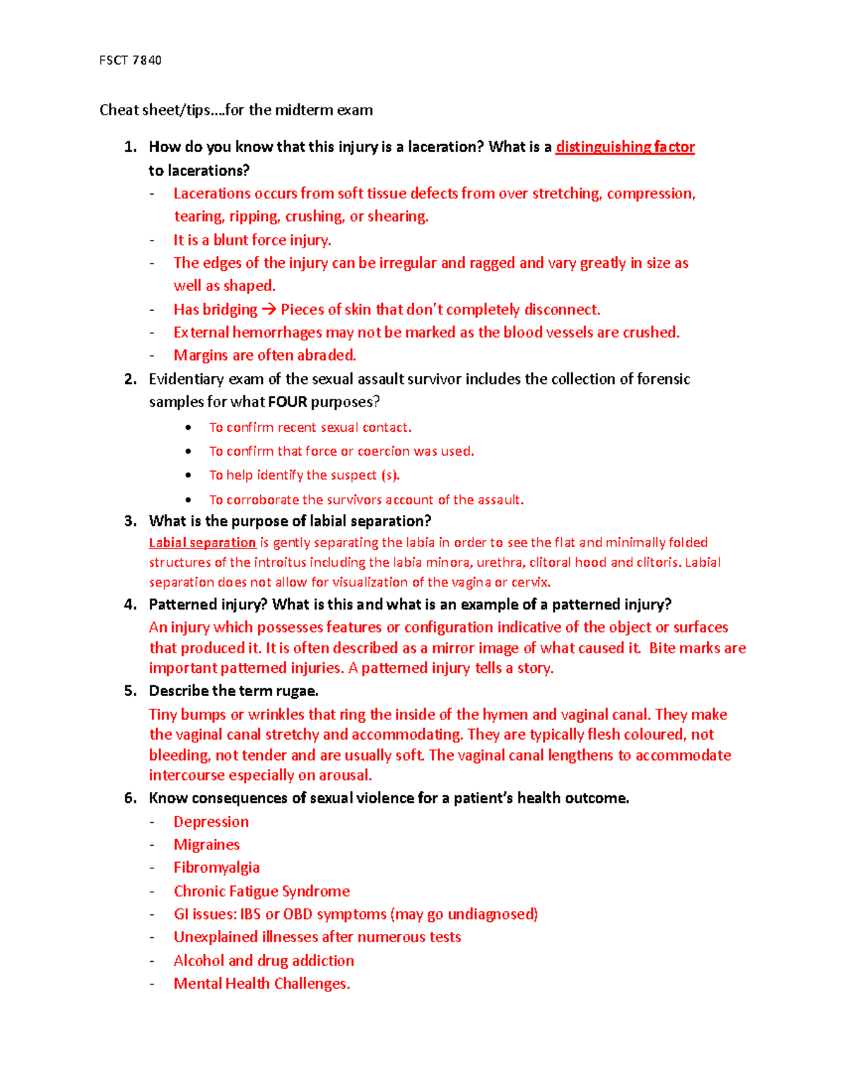 Midterm Study TOOL - Cheat sheet/tips... the midterm exam How do you ...