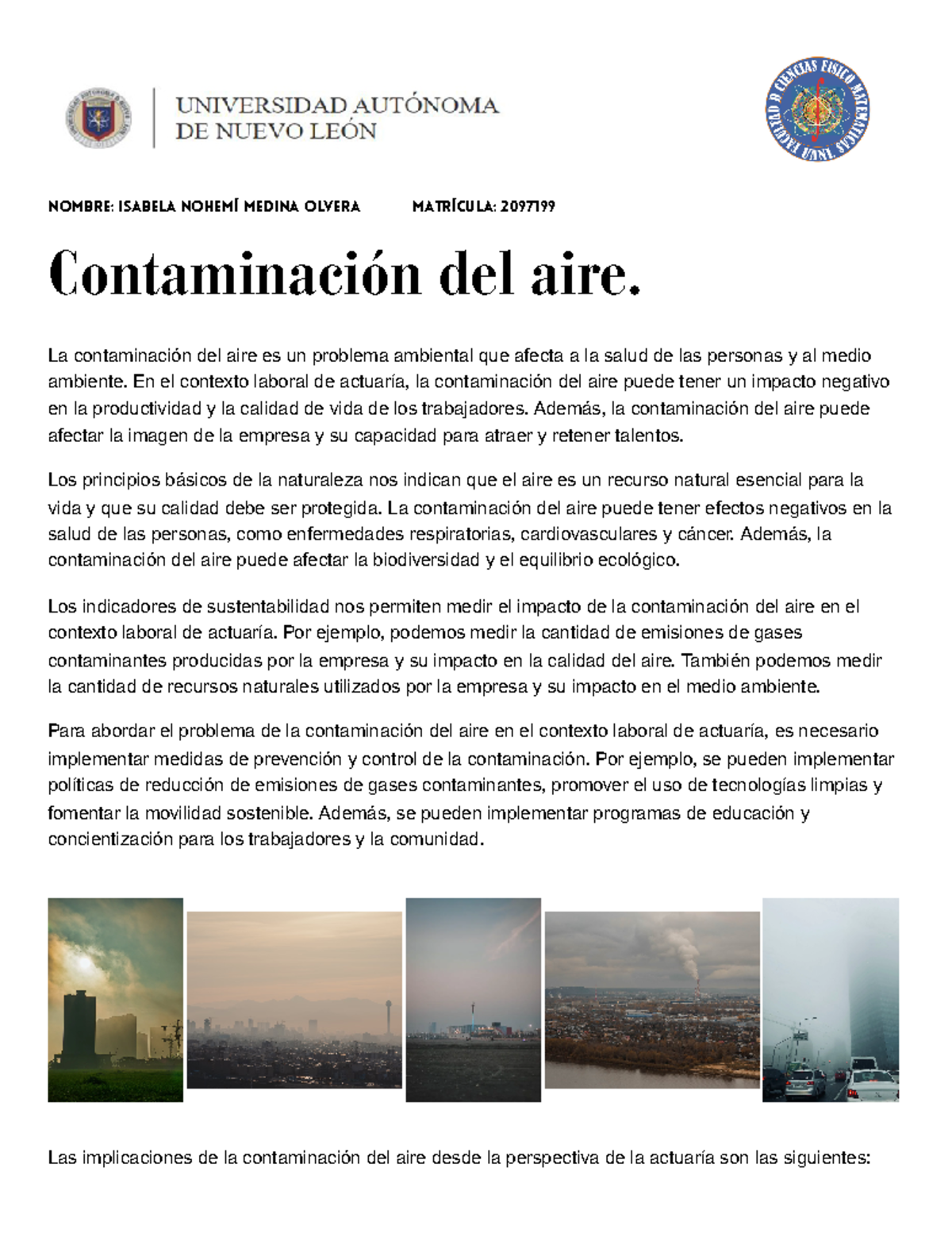 Ensayo RSy DS INMO - Act. 2.3 - Nombre: Isabela Nohemí Medina Olvera Matrícula: 2097199 - Studocu