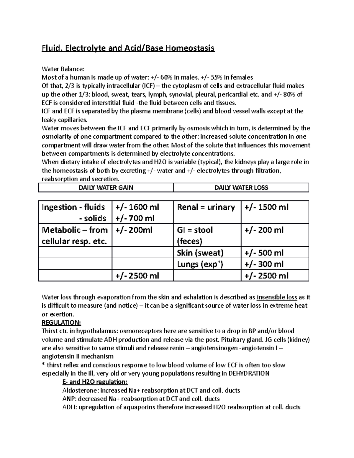 Flelectrolyteacidbasetext W 2020 - Fluid, Electrolyte and Acid/Base ...