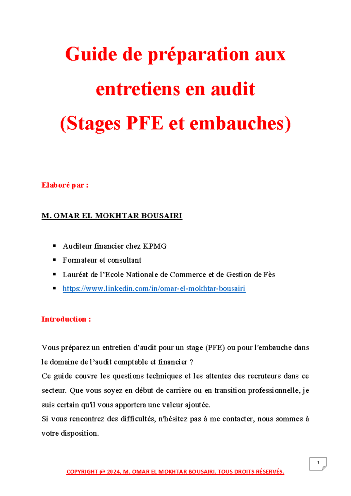 Guide de pr paration aux entretiens en audit 1727461966 - 1 Guide de préparation aux entretiens ...