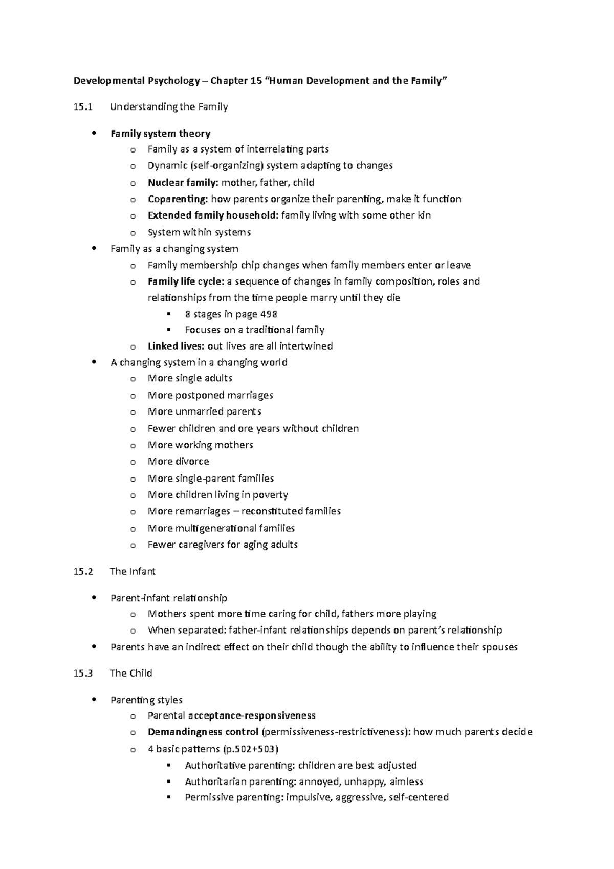 Chapter 15 - Human Development and Family Relations - Developmental ...