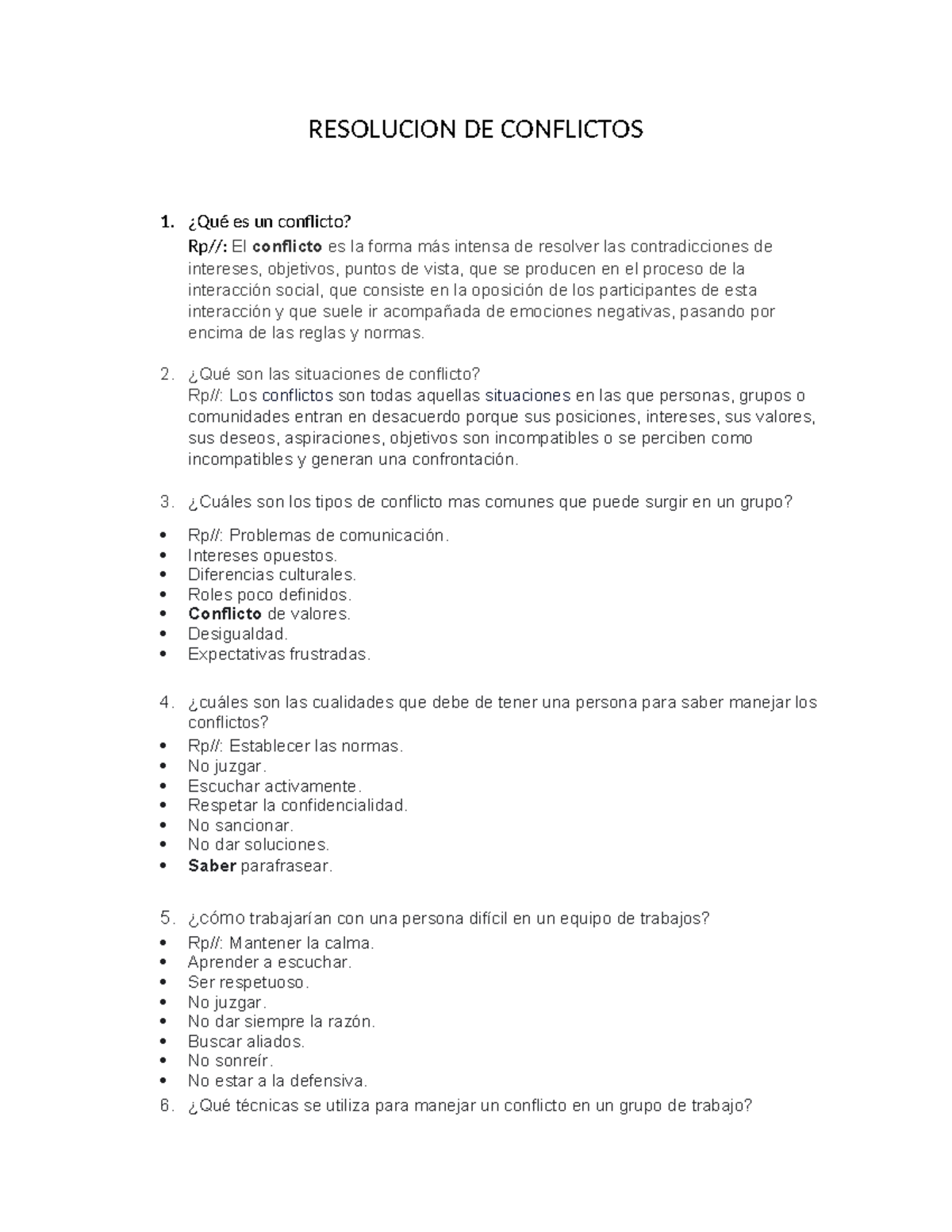 Resolucion de conflictos jaiver luis castro munzon - RESOLUCION DE ...