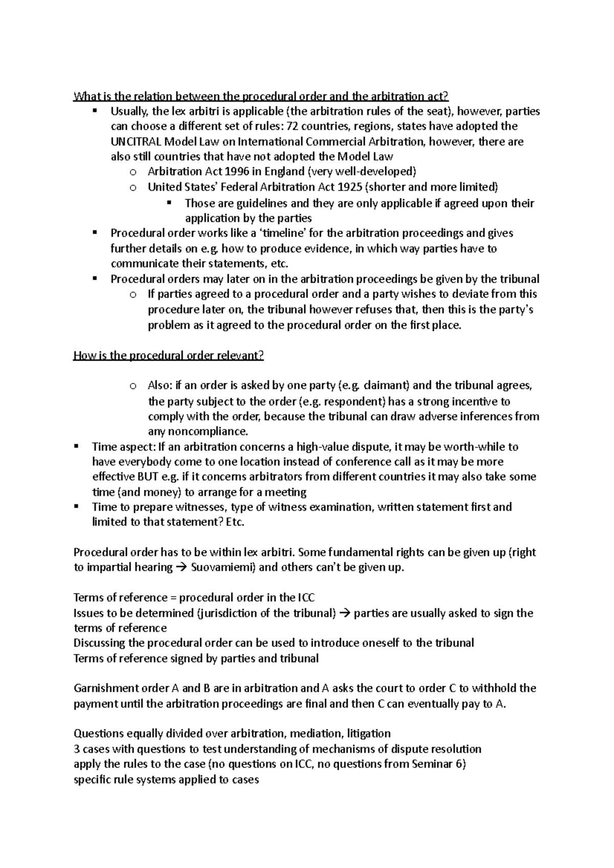 ICDR Seminar 6 Claimant - What is the relation between the procedural ...