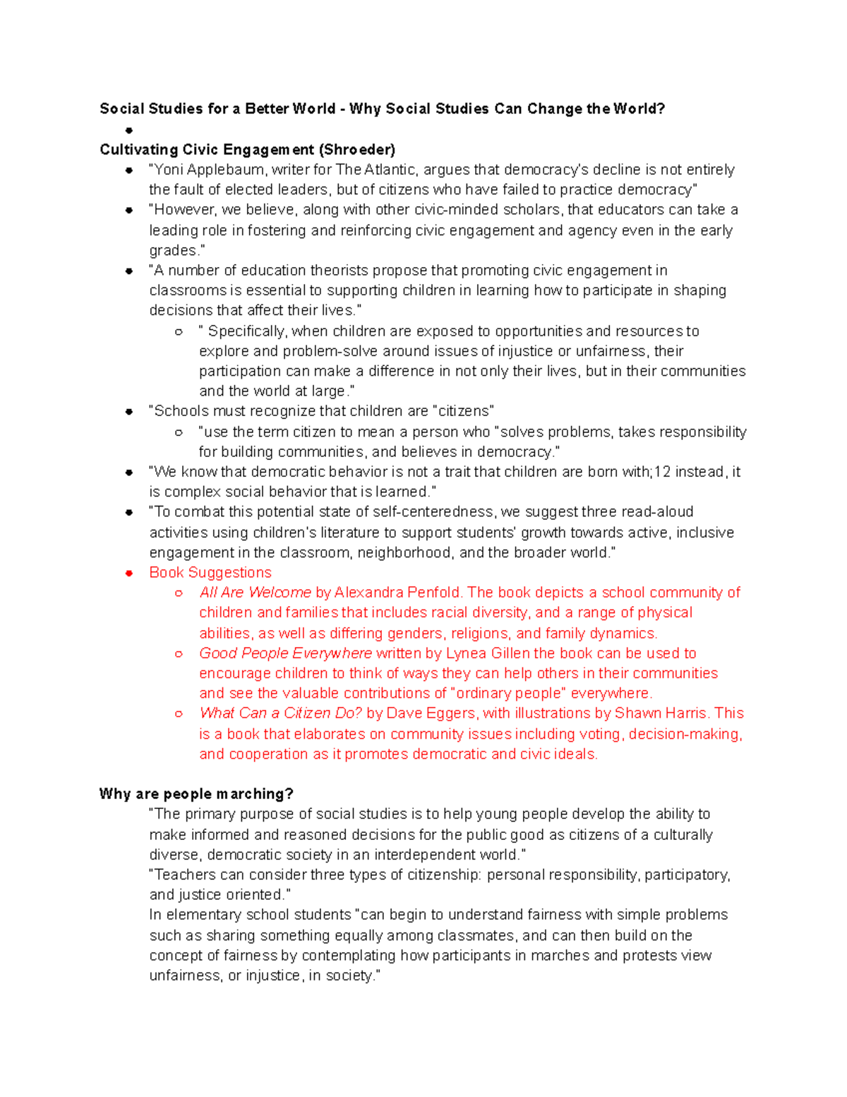 687 Notes 1 - Social Studies for a Better World - Why Social Studies ...