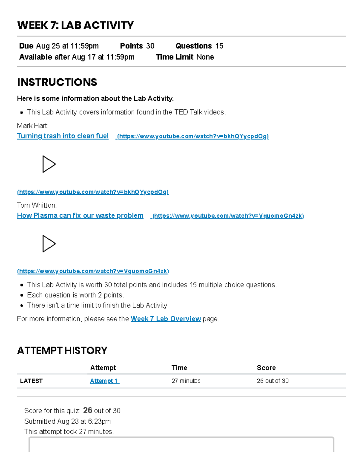 Week 7 Lab Activity Environmental Science with Lab - 62674 - WEEK 7 ...