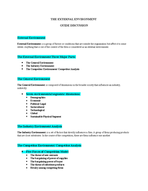 The Internal Analysis Guide Discussion - THE INTERNAL ANALYSIS GUIDE ...