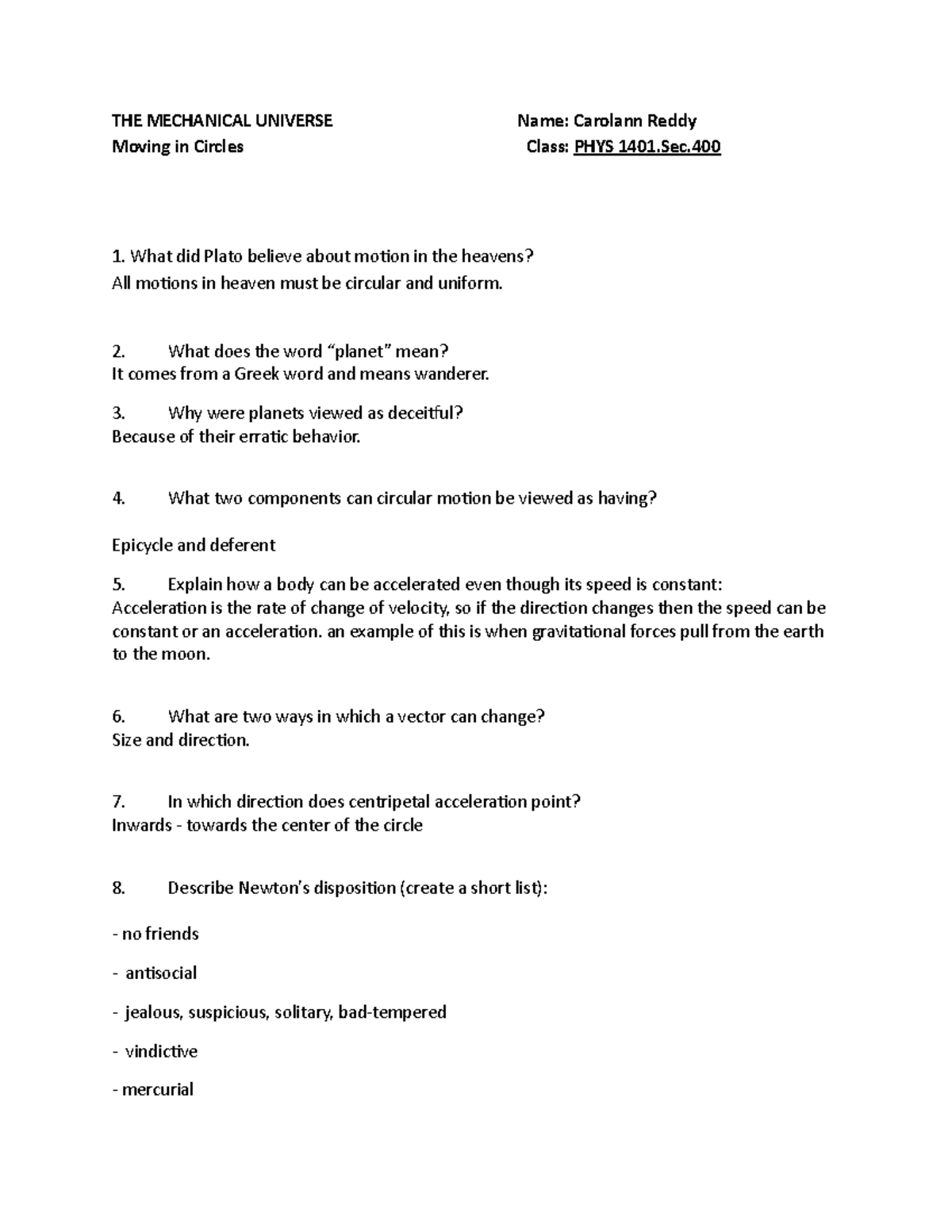 9. Moving in Circles - Warning: TT: undefined function: 32 THE ...