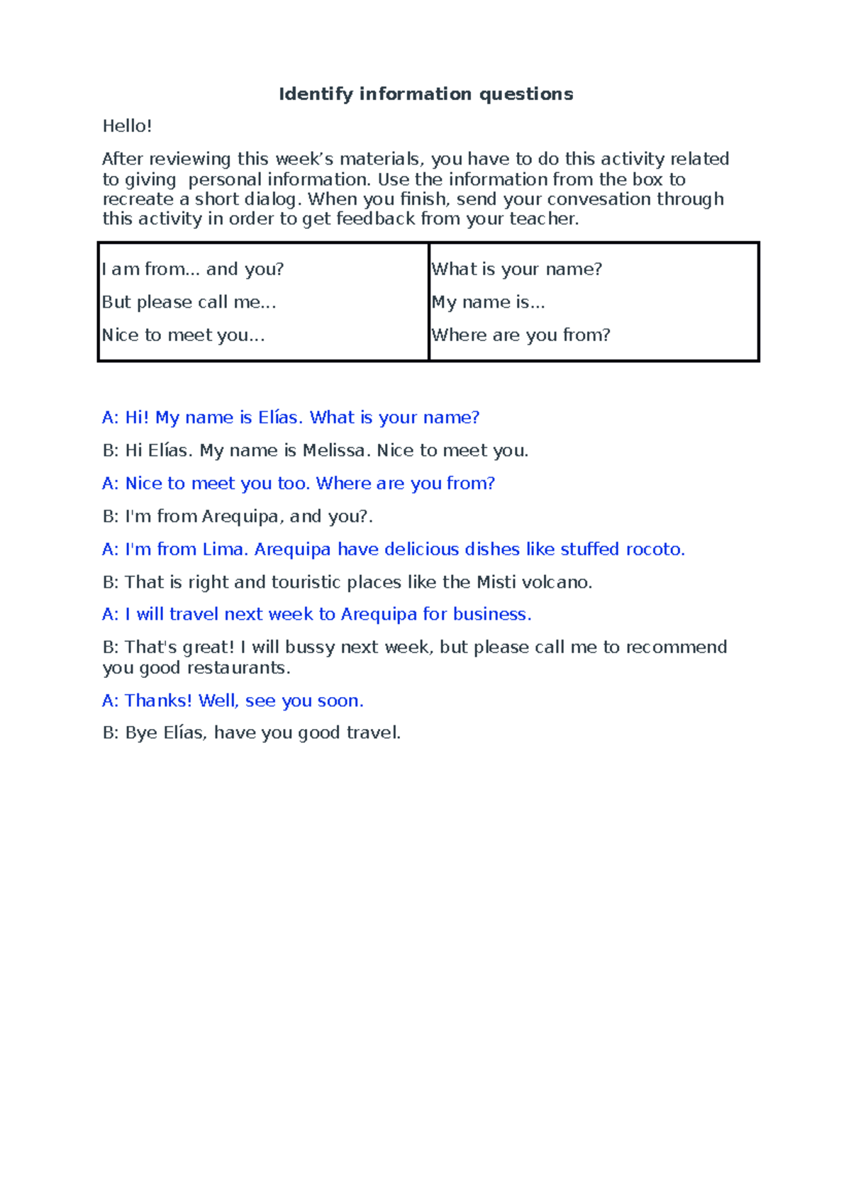 S1 (ACV-S01) Homework - Identify questions - Identify information ...