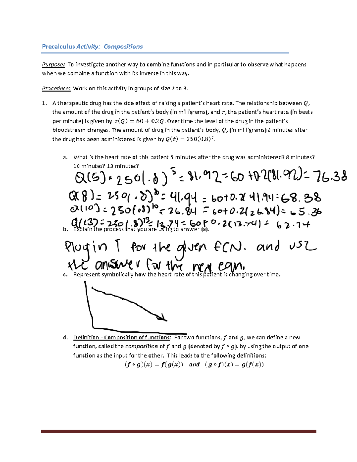Algebra+GA+2a-Composition - Precalculus Activity: Compositions Purpose ...