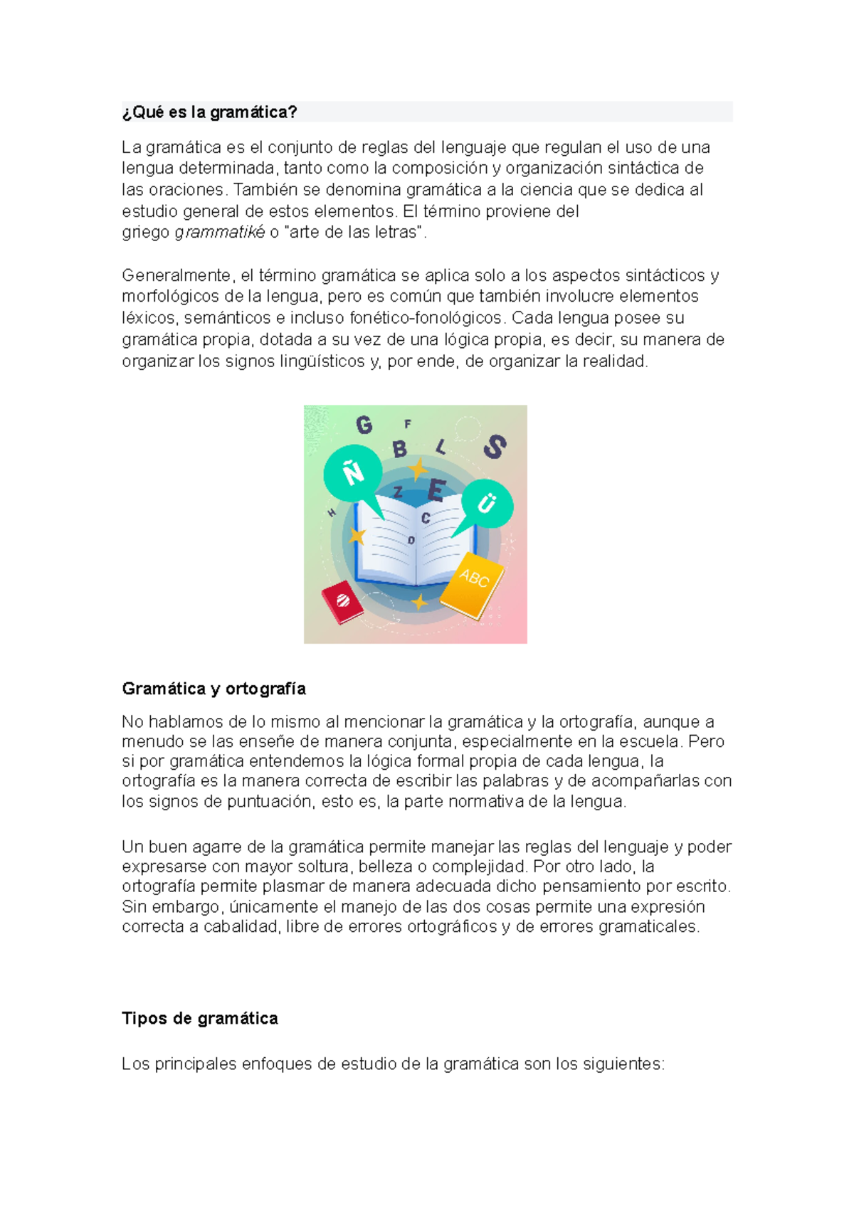 Gramática - Hola - ¿Qué es la gramática? La gramática es el conjunto de ...