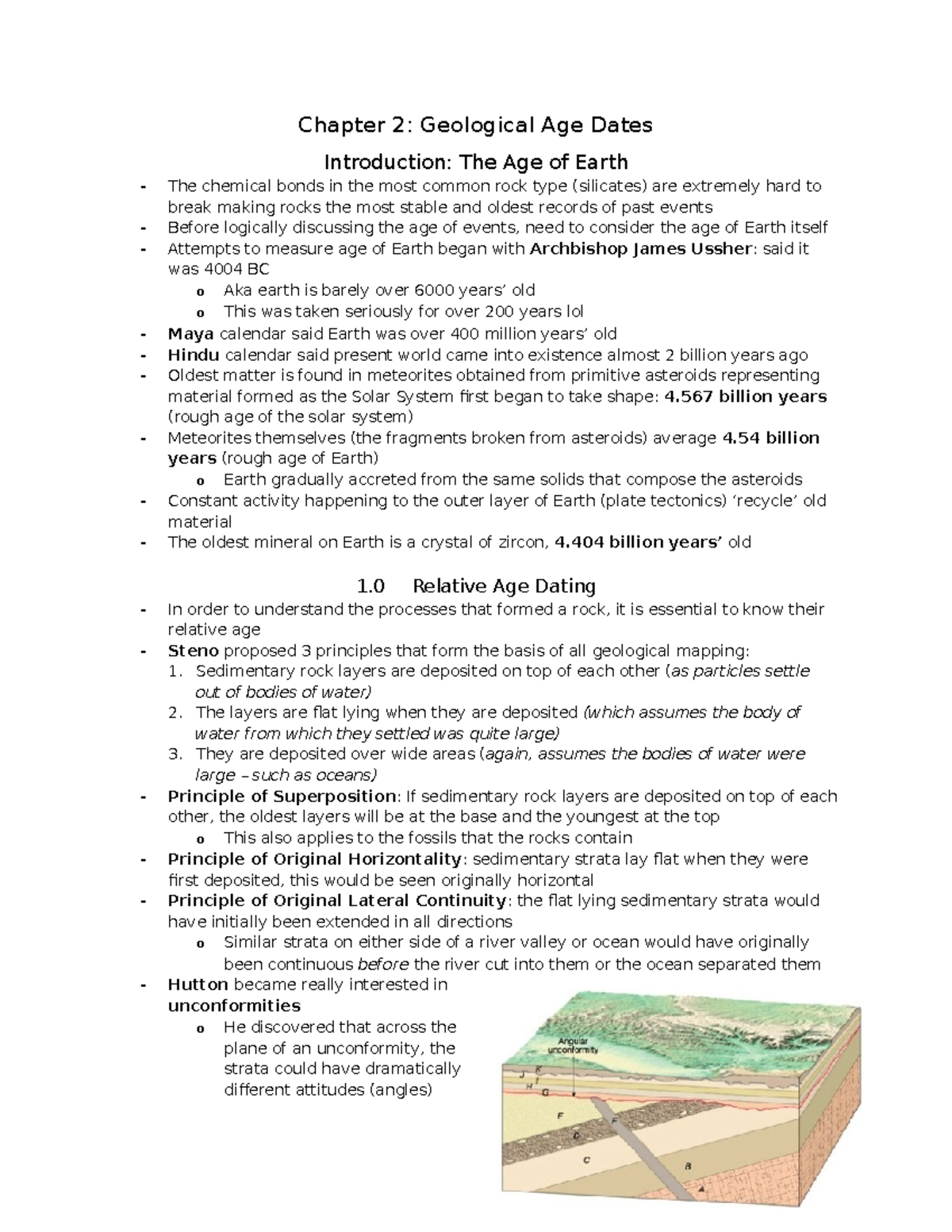 Chapter 2 - Geological Age Dates - Chapter 2: Geological Age Dates ...
