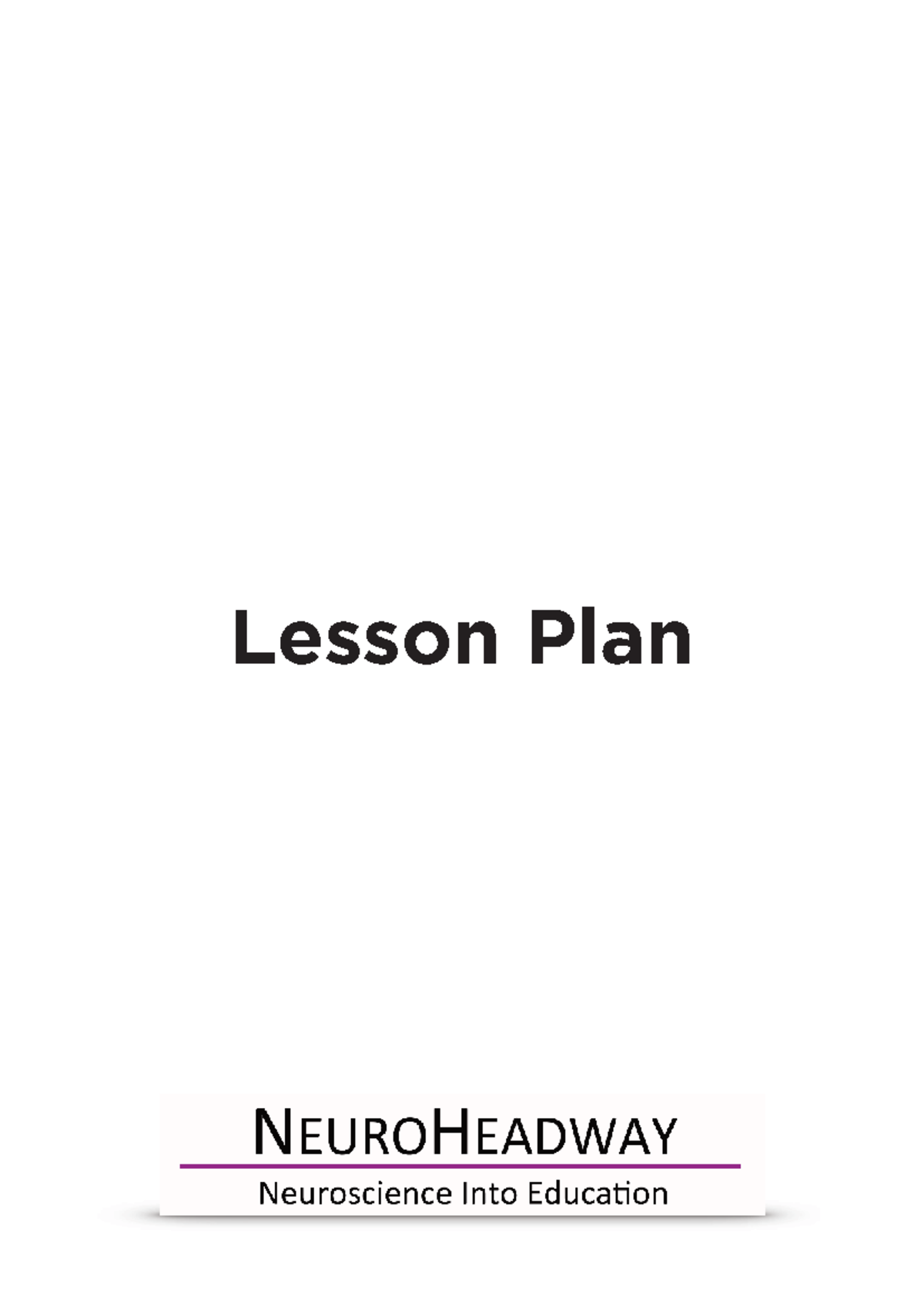 Self-Awareness Taster 1 - Lesson Plan LESSON PLAN SELF-AWARENESS Slide ...