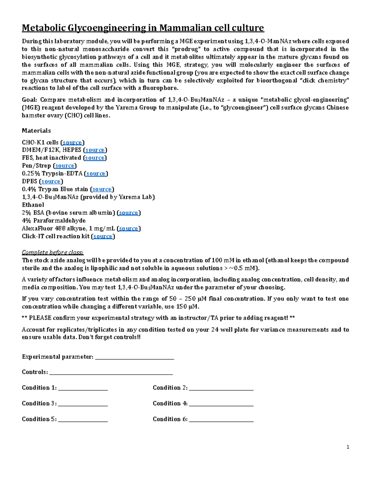 Metabolic Glycoengineering Protocol two day - Metabolic ...