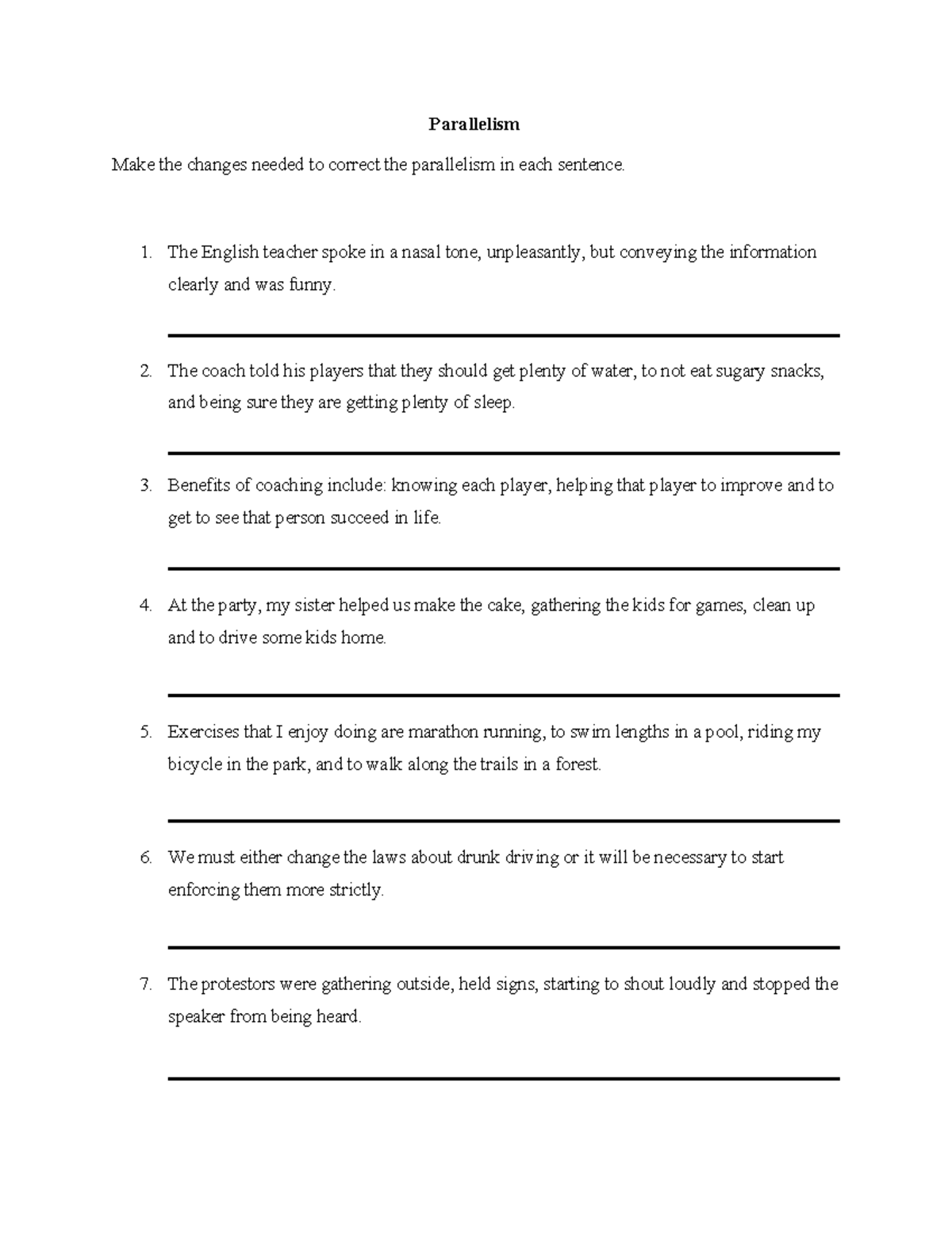 Parallelism exercise - EQT Review - Parallelism Make the changes needed ...