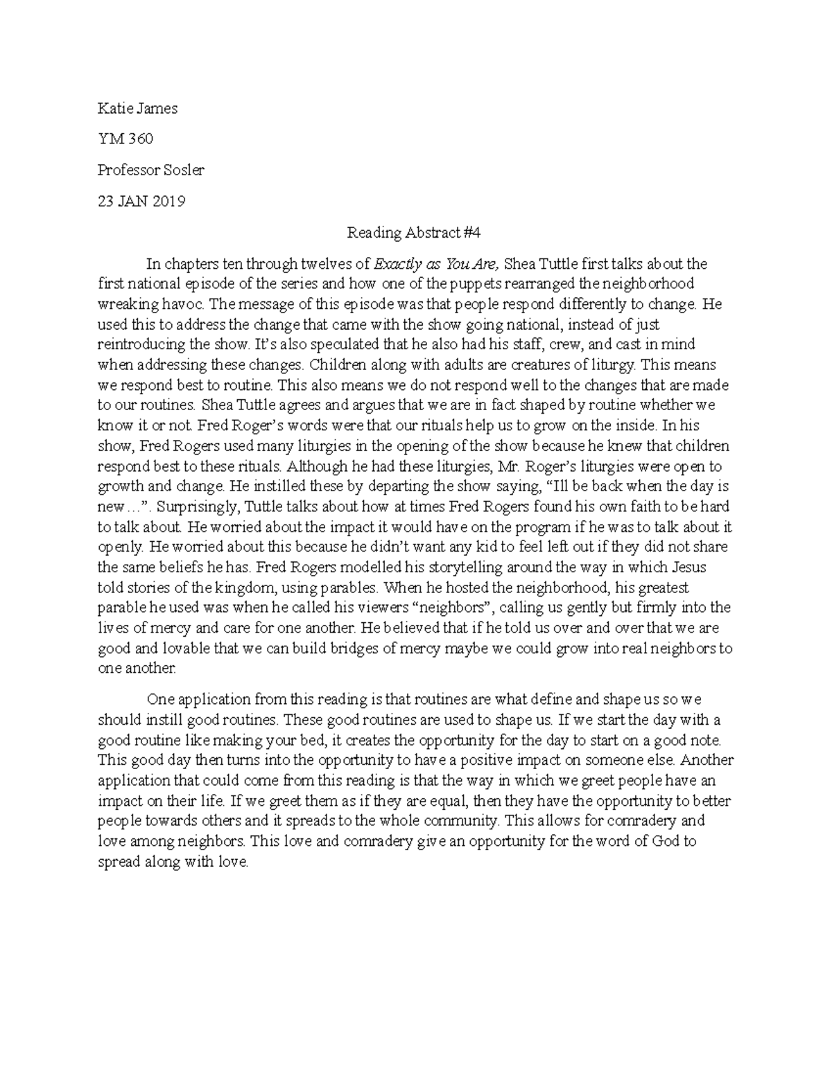 YM Abstract #4 - Katie James YM 360 Professor Sosler 23 JAN 2019 ...