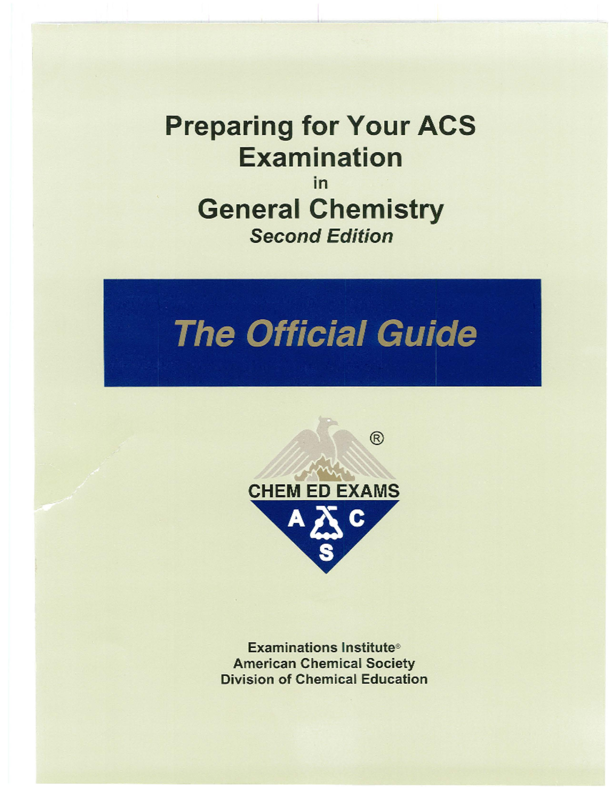 American Chemical Society - Preparing for Your ACS Examination in ...