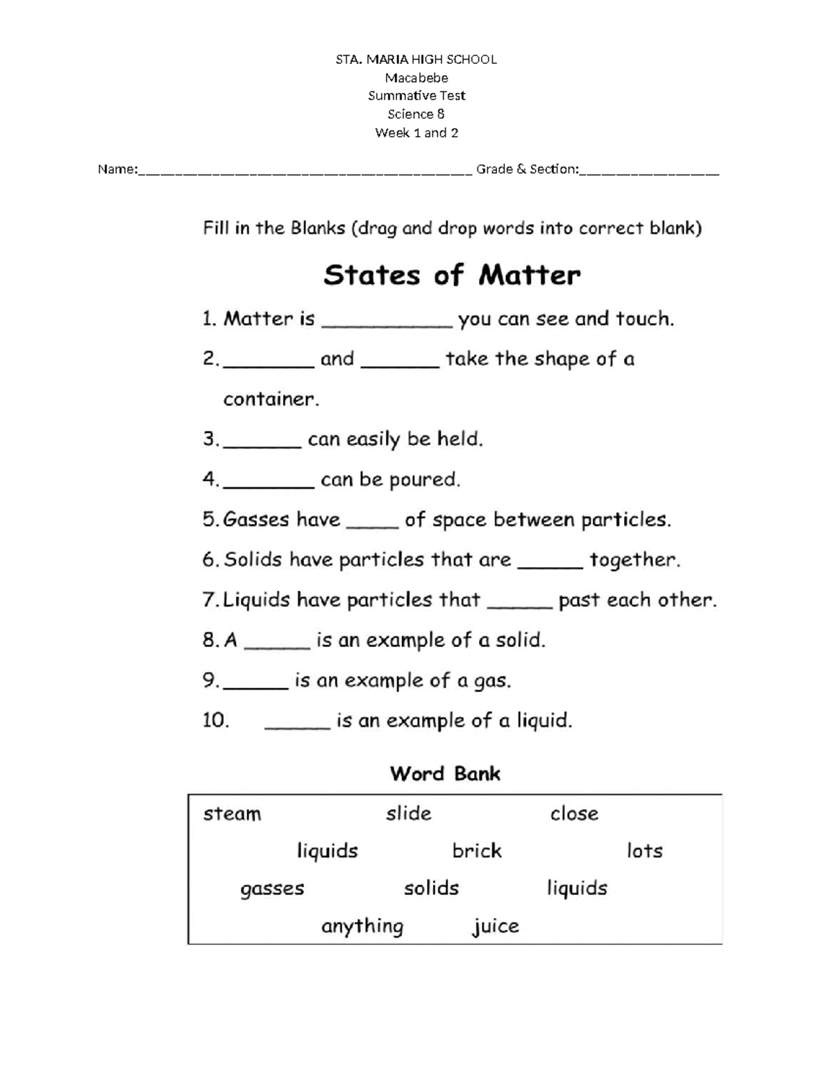 Illustrate the particle view of the three states of matter in their ...