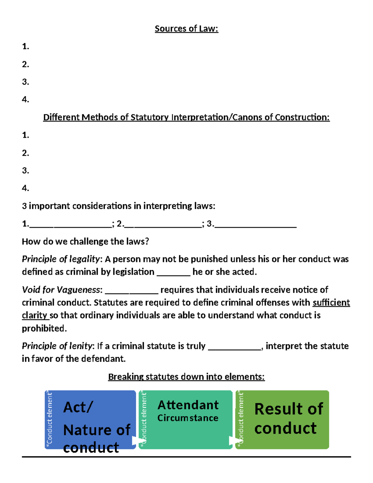 Statutory Interpretation and Canons of Construction Handout - Sources ...