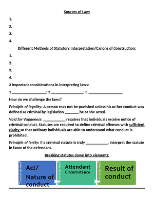 Statutory Breakdown Exercises - How do attorneys break down a criminal ...