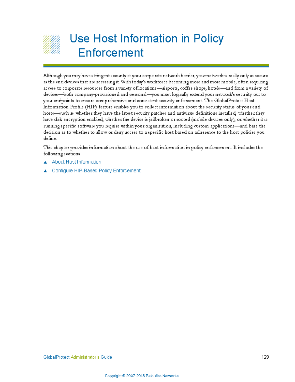 Use host information in policy enforcement - GlobalProtect ...