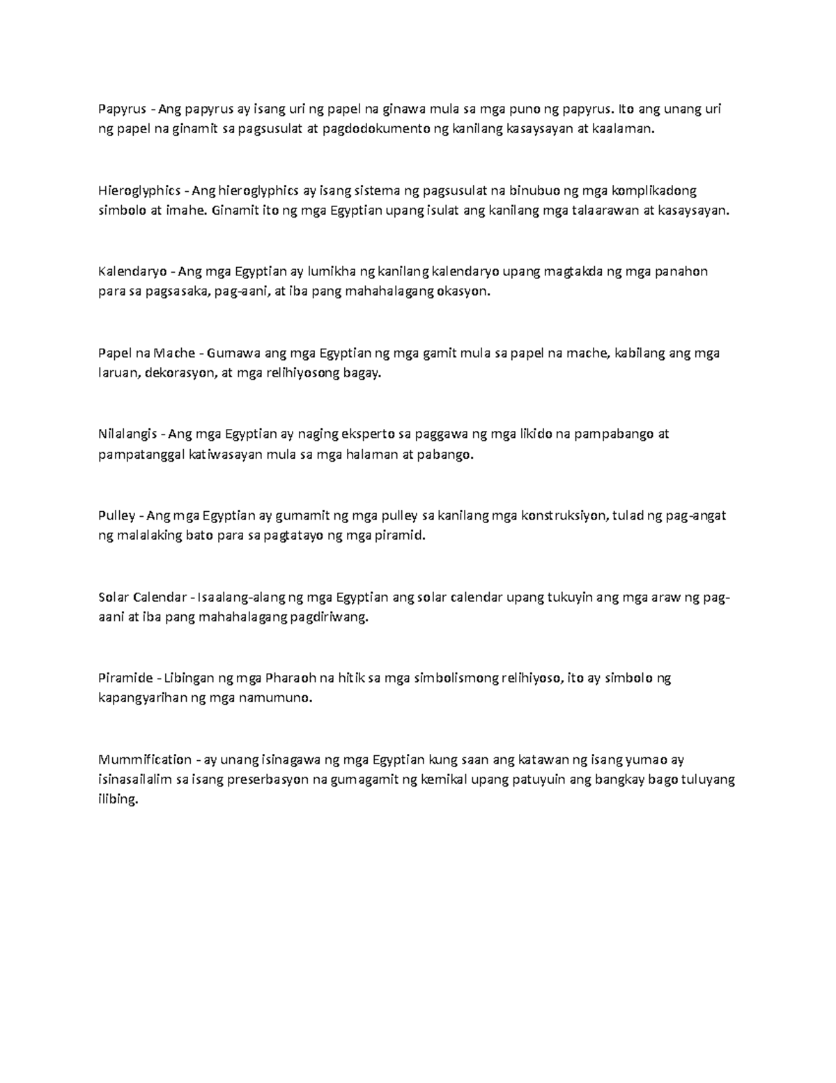 Papyrus - Mga ambag ng kabihasnang egypt - Papyrus - Ang papyrus ay ...