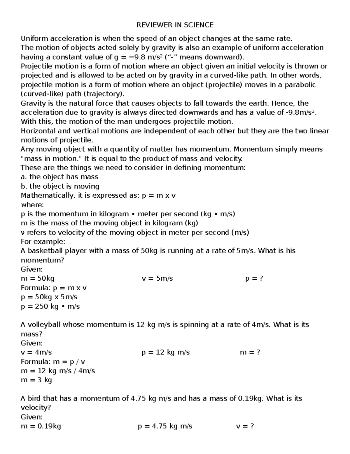 Reviewer-in-Science - lecture - REVIEWER IN SCIENCE Uniform ...