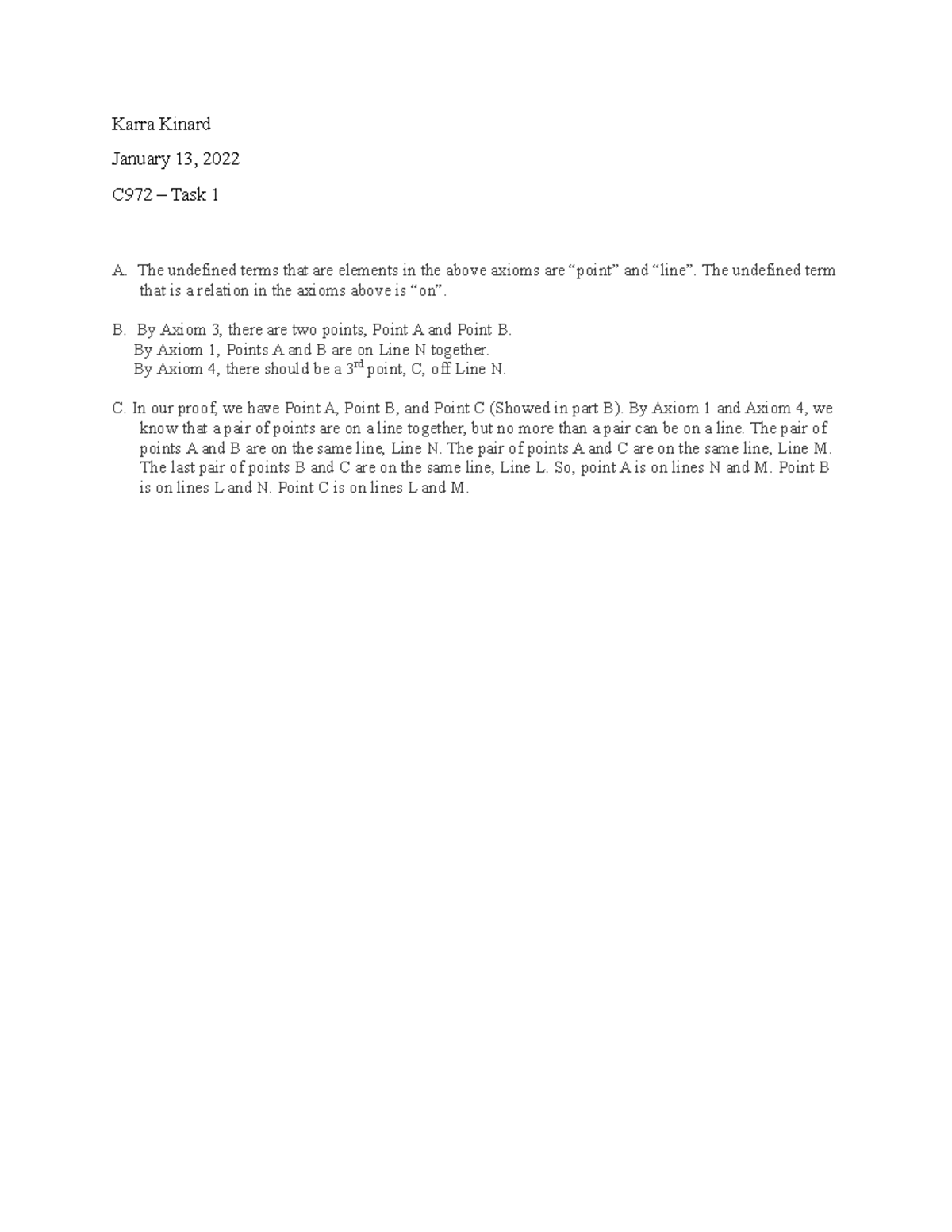 C972 Task 1 Revised 1-18-22 - Karra Kinard January 13, 2022 C972 – Task 1 A. The undefined terms ...
