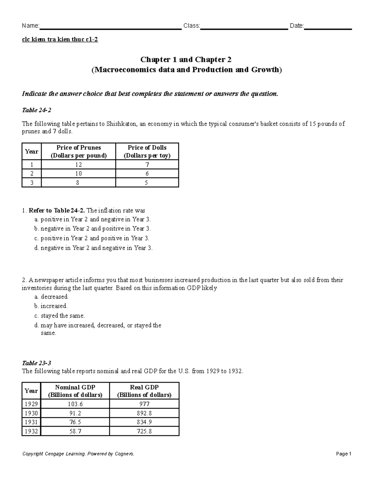 Macro - practice chapter 1-2 - clc kiem tra kien thuc c1- Chapter 1 and ...