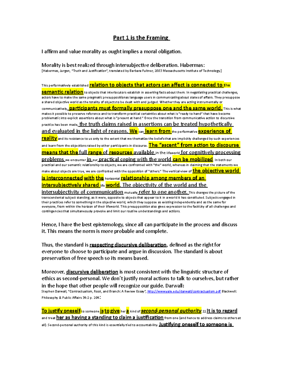 AC Lay 1 - a LD AC Card example - Part 1 is the Framing I affirm and ...