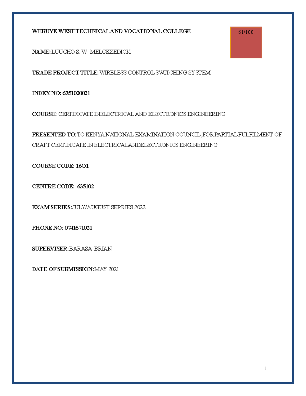 635102002 1 Luuchomelckzedick Trade Project Milestone 2 - 1 ...