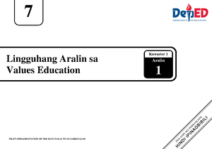 Q1 LE VE7 Lesson 2 Week 2 - LEARNING EXEMPLAR - 7 Lingguhang Aralin sa ...
