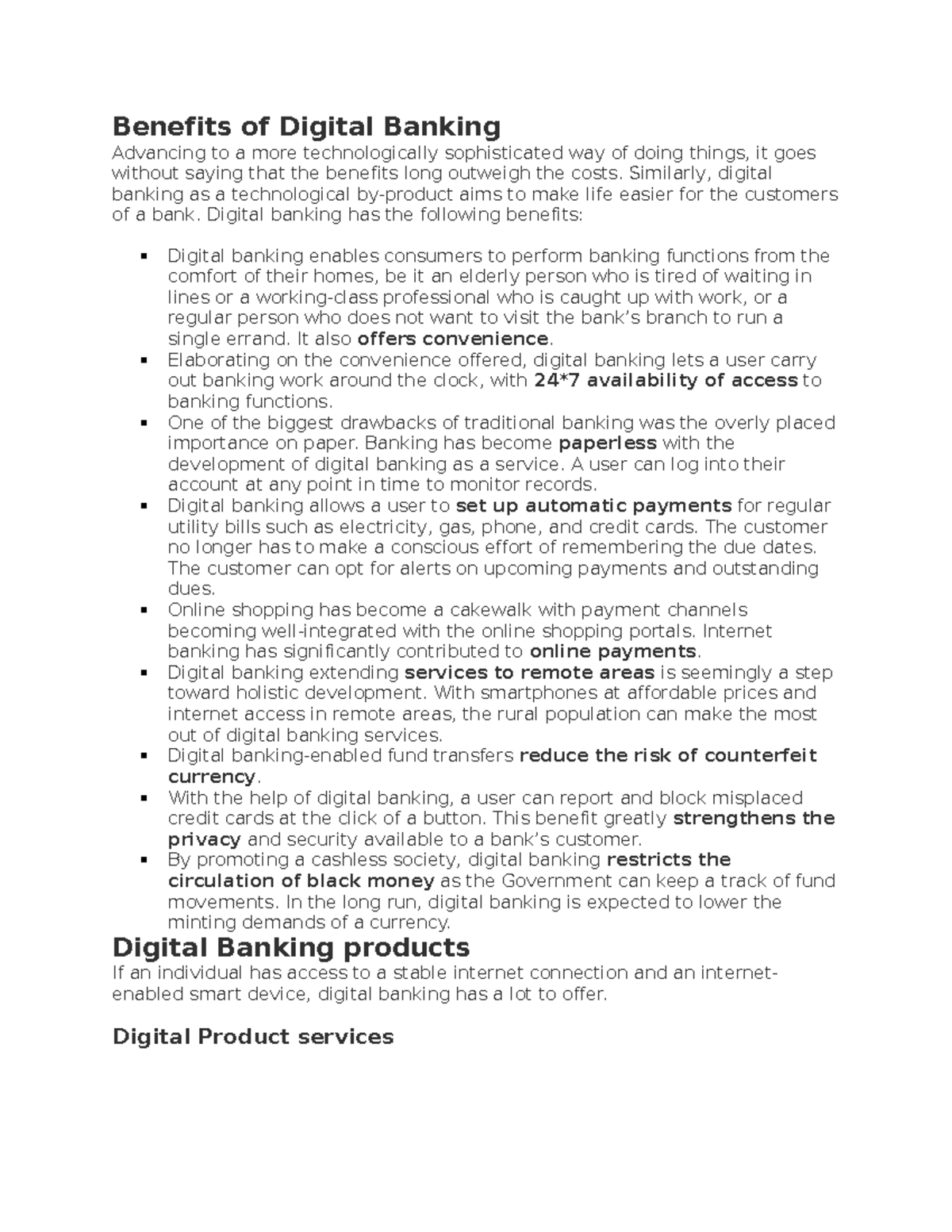 Benefits of Digital Banking 1 - Benefits of Digital Banking Advancing ...