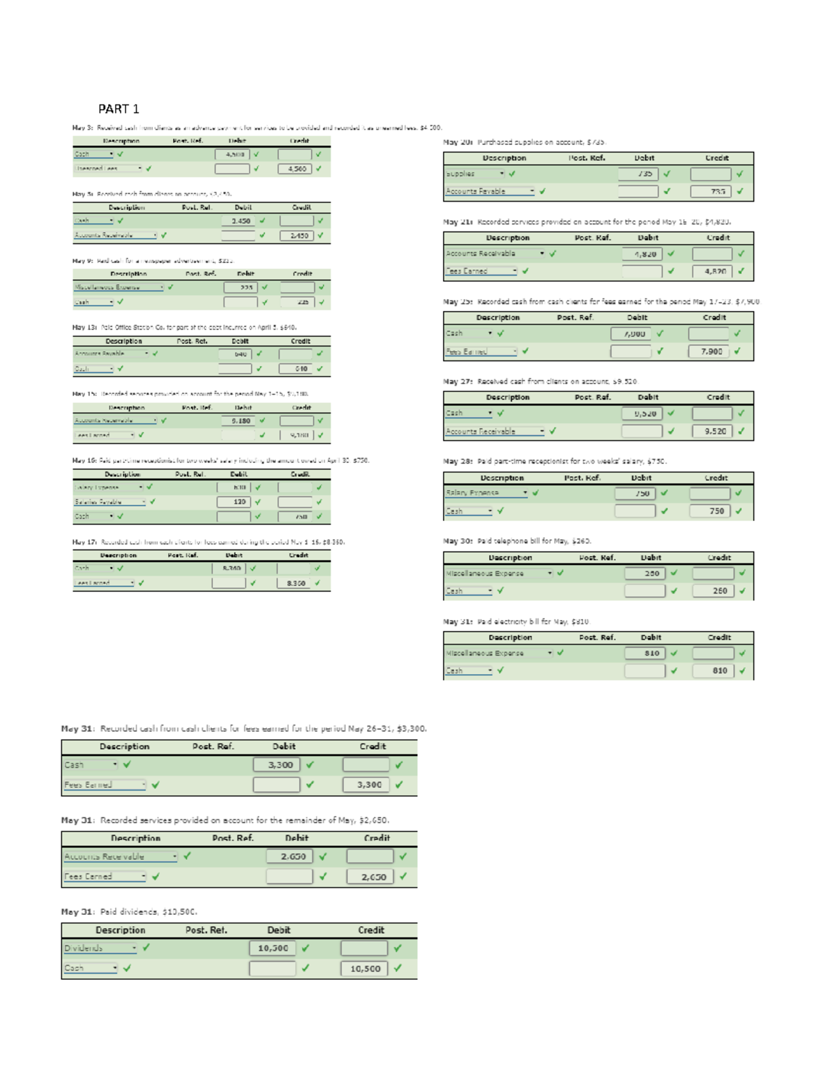Comprehensive Problems Parts 1-3 - ACC201 - PART PART - Studocu