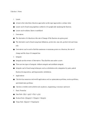 Calculus 1 Notes part 3 - The rule states that if the limit of the ...