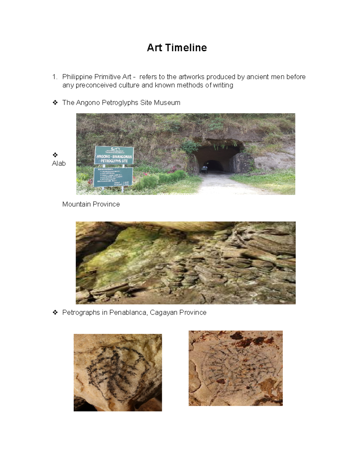 Art-Timeline - .......... - Art Timeline Philippine Primitive Art ...