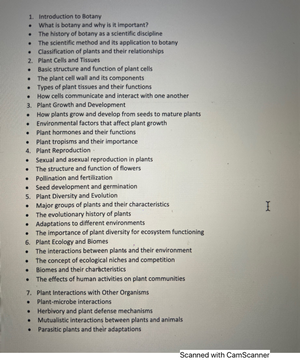 Botany 3 - Lecture notes Main topics Study guide - Studocu