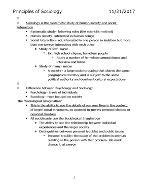 SYG2000 Culture Notes - Culture 1/25/ Culture The knowledge, language ...