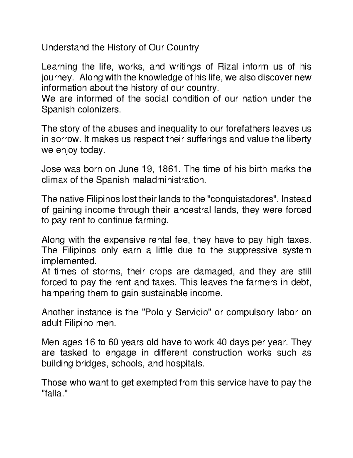 Understand the History of Our Country - Understand the History of Our ...