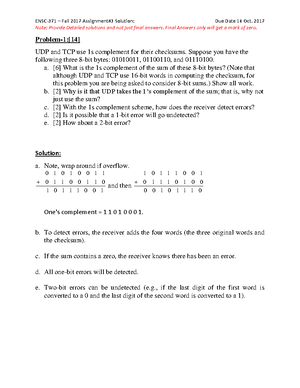 COMP 347 - Study Guide Unit 2 - Unit 2: The Application Layer and Network Applications This unit ...