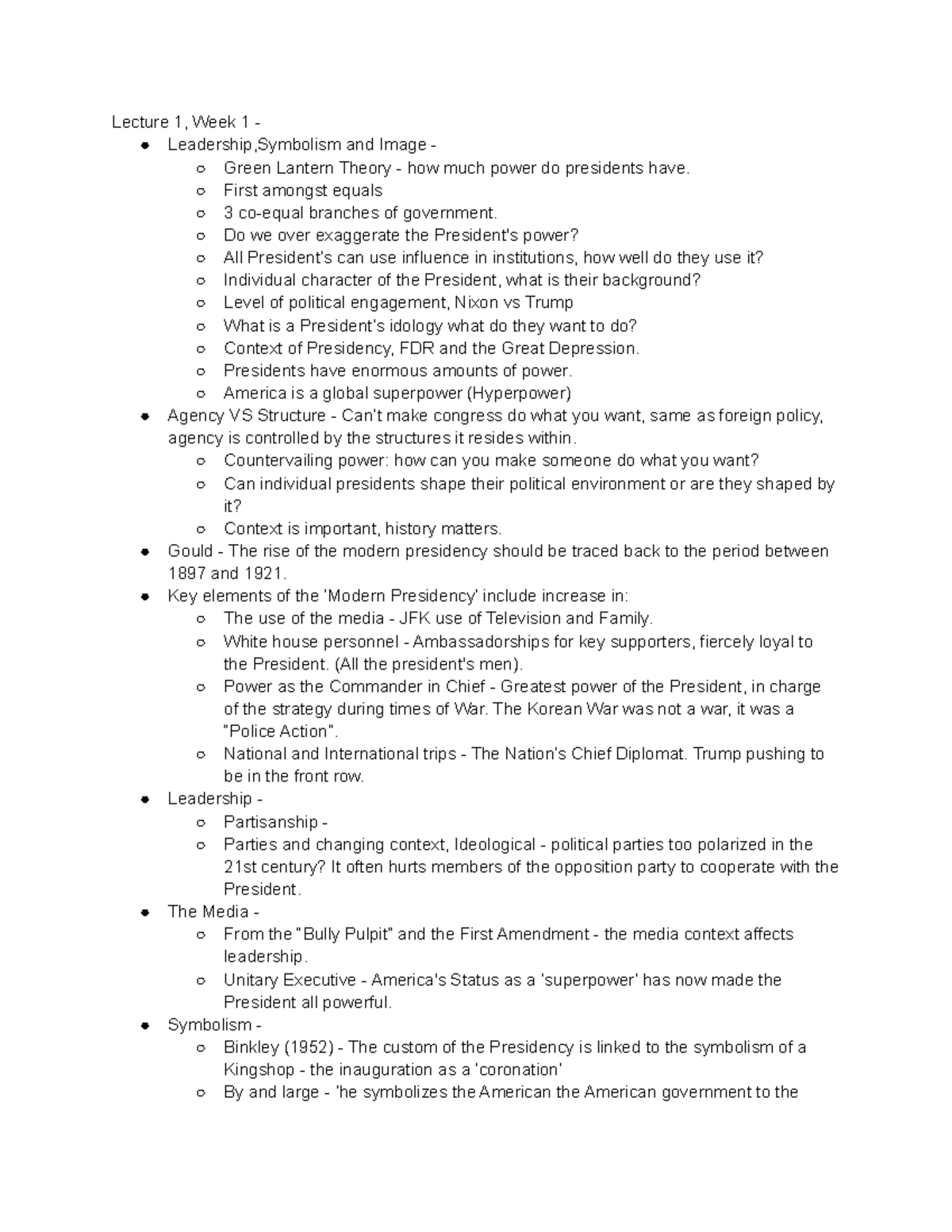 The Modern American Presidency Part 1 - Lecture 1, Week 1 - Leadership ...