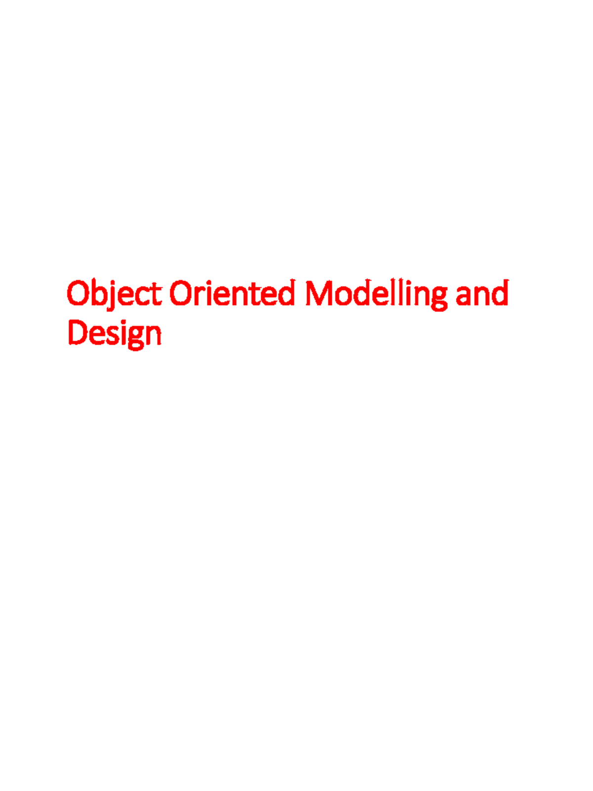 Object Oriented Modelling 1 Object Oriented Modelling And Design Example Car 2 Advanced