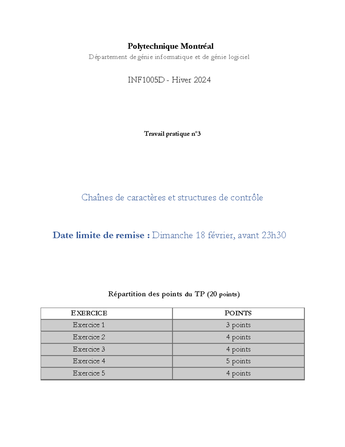 TP3 - Polytechnique Montréal Département de génie informatique et de ...