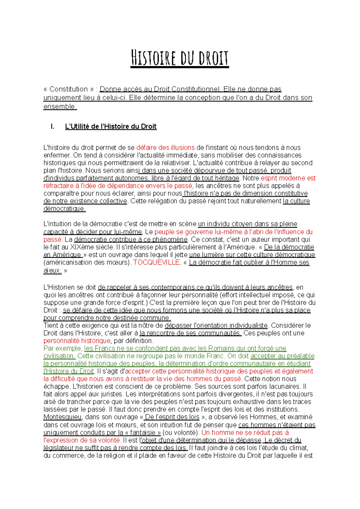 Histoire du droit entié - Histoire du droit « Constitution » : Donne ...