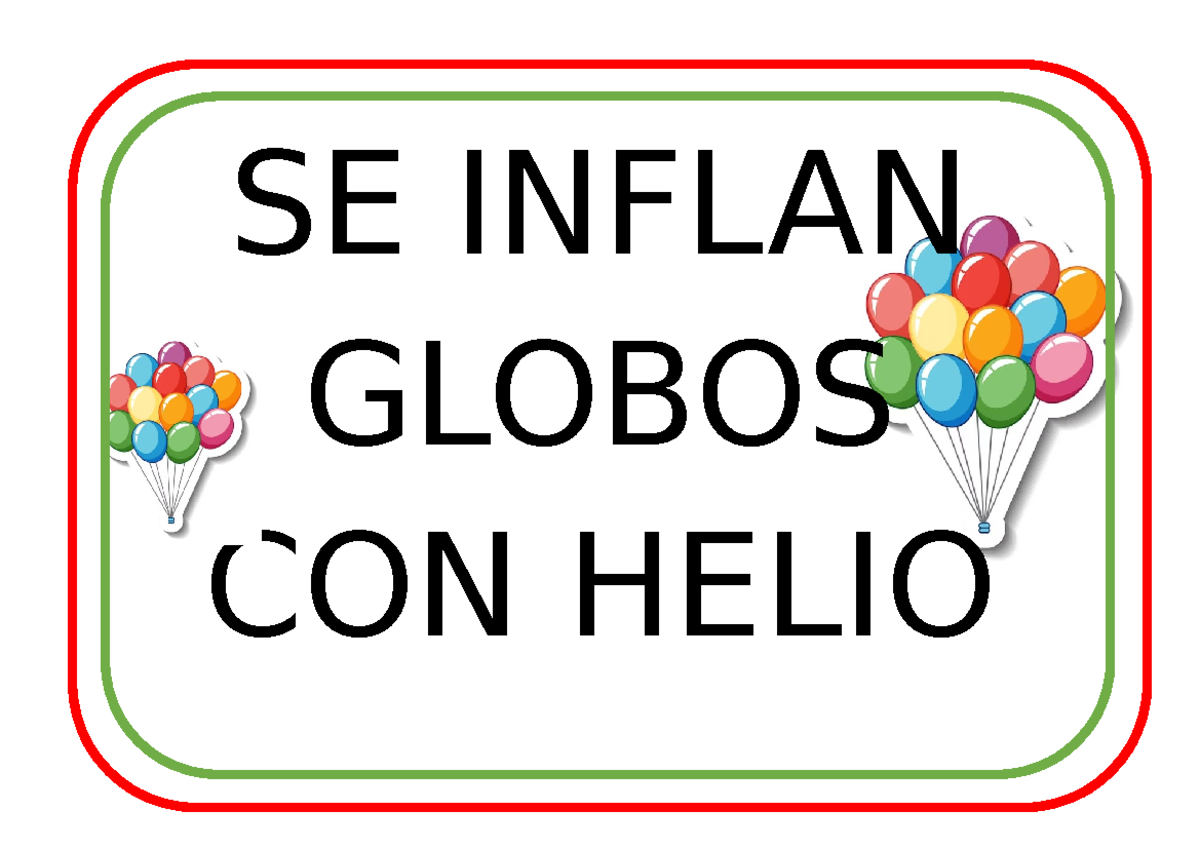 SE Inflan - apuntes - Fisica - matematica - SE INFLAN GLOBOS CON HELIO ...