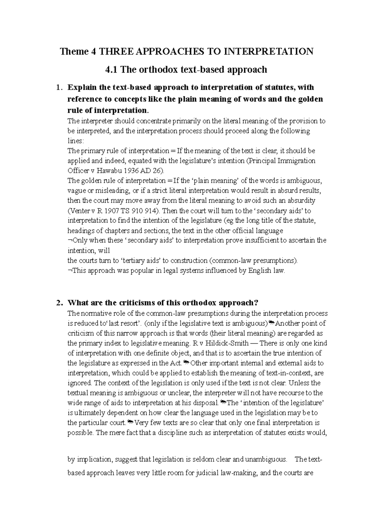 Theme 4 Three Approaches TO Interpretation - Theme 4 THREE APPROACHES ...