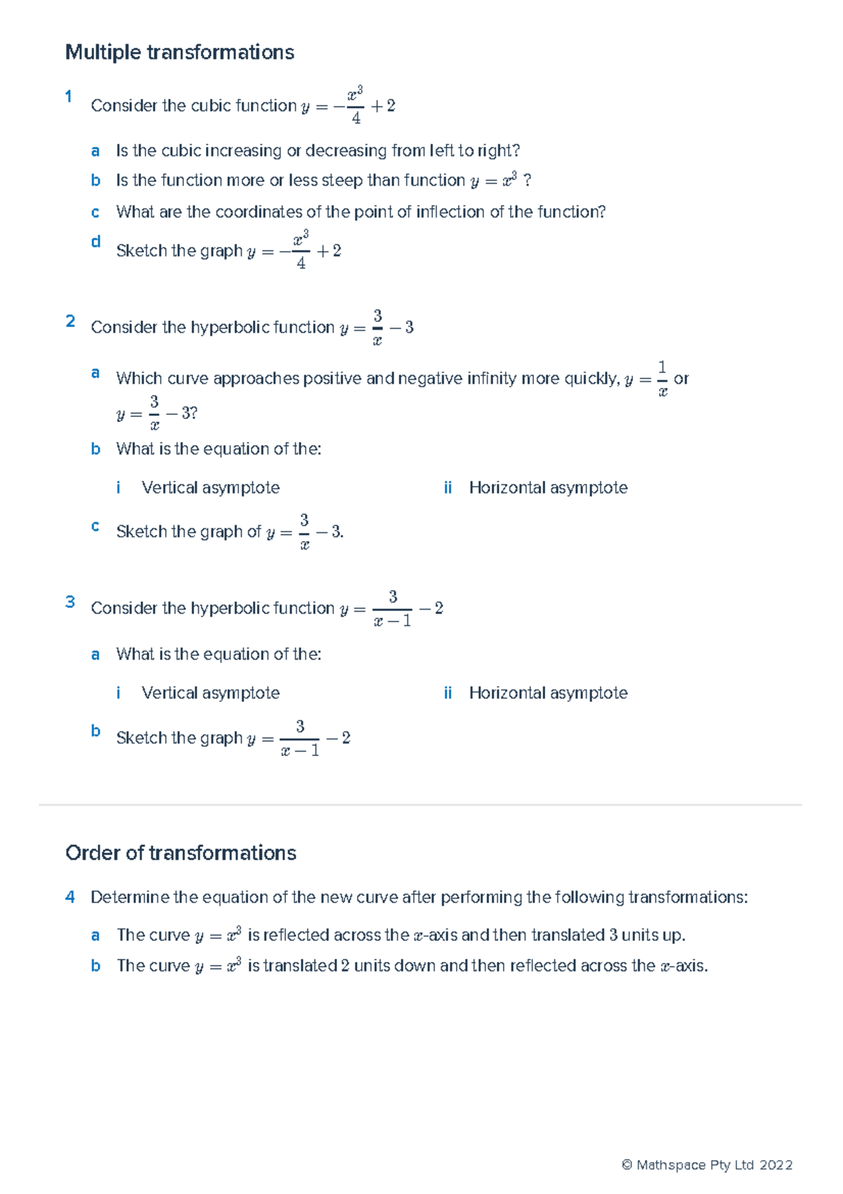 1.02 Sketching transformations of any function - worksheet copy ...