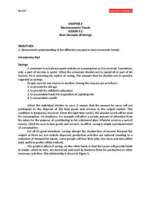 Lesson 3.3-Basic Concepts of Investment - CHAPTER 3 Macroeconomic Trends LESSON 3 Basic Concepts ...