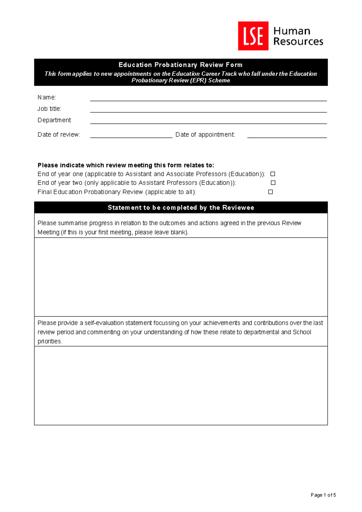 Probationary-Review-Form - Education Probationary Review Form This form ...