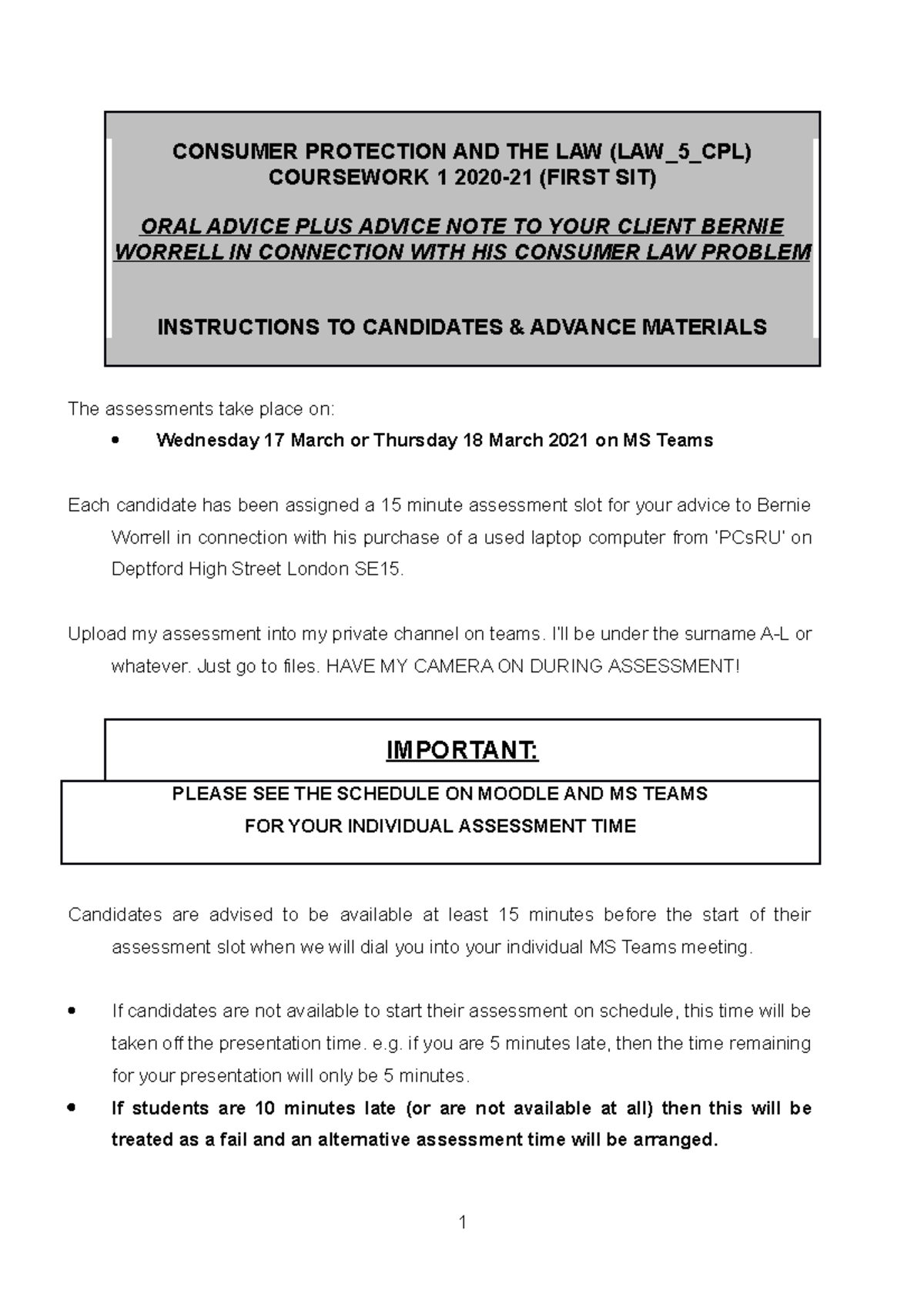 Consumer protection instructions - CONSUMER PROTECTION AND THE LAW (LAW ...