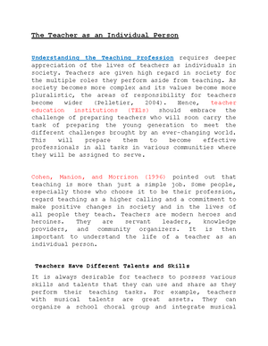 The Teaching Profession Domain 4 Curriculum and Planning - Domain 4 ...